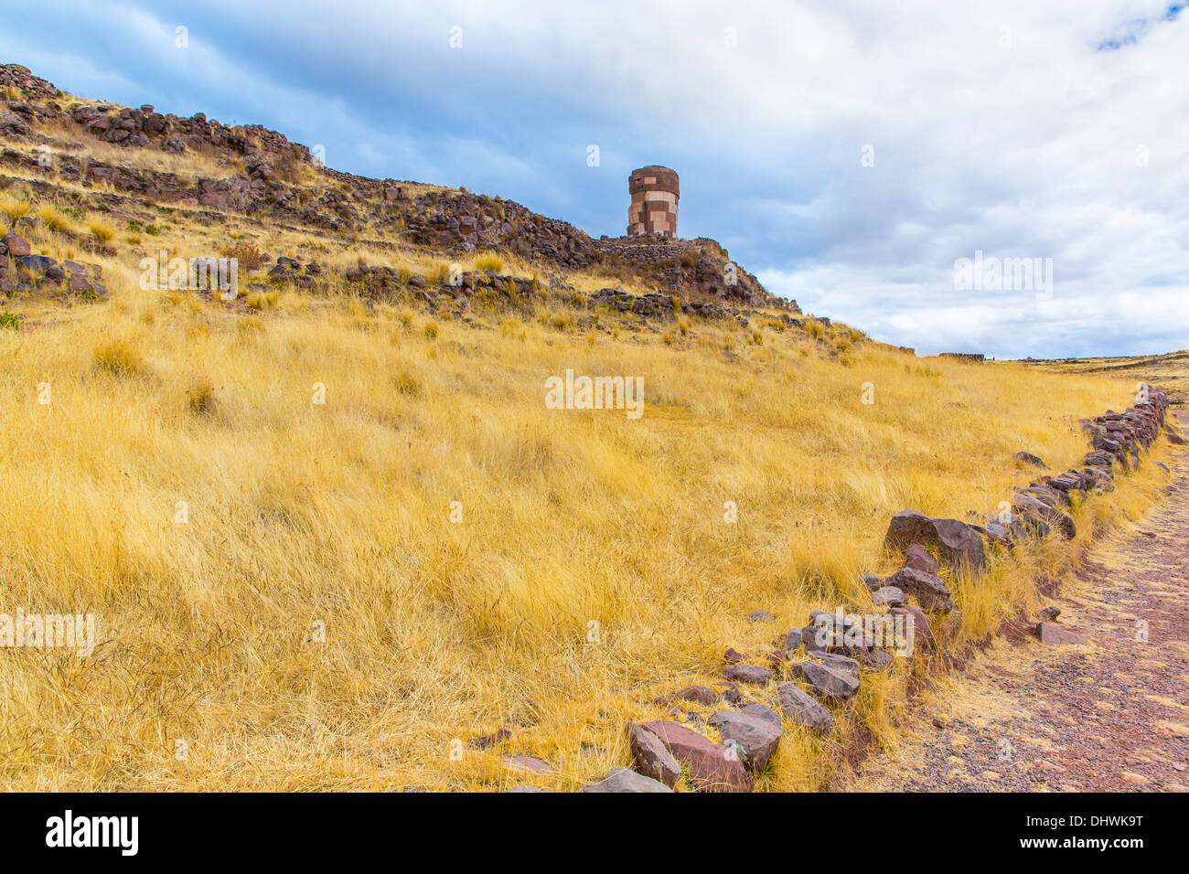 Funerary towers in Sillustani, Peru,South America- Inca prehistoric ...