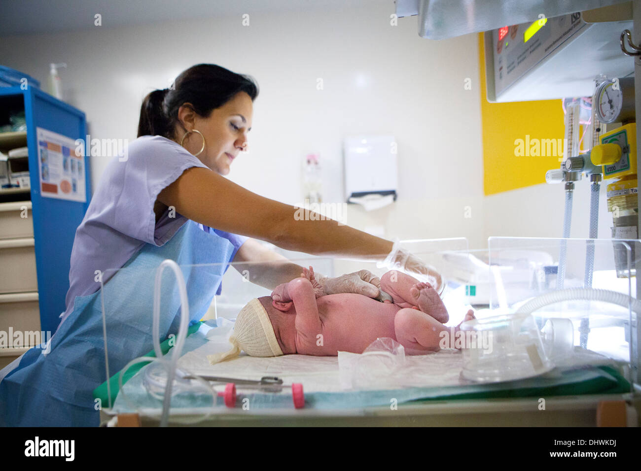 Newborn physical examination hi-res stock photography and images - Alamy