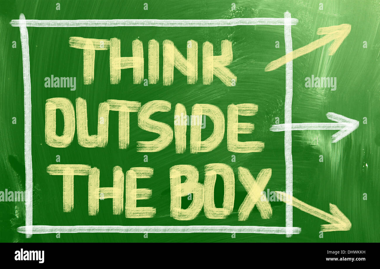 Think Outside The Box Concept Stock Photo - Alamy