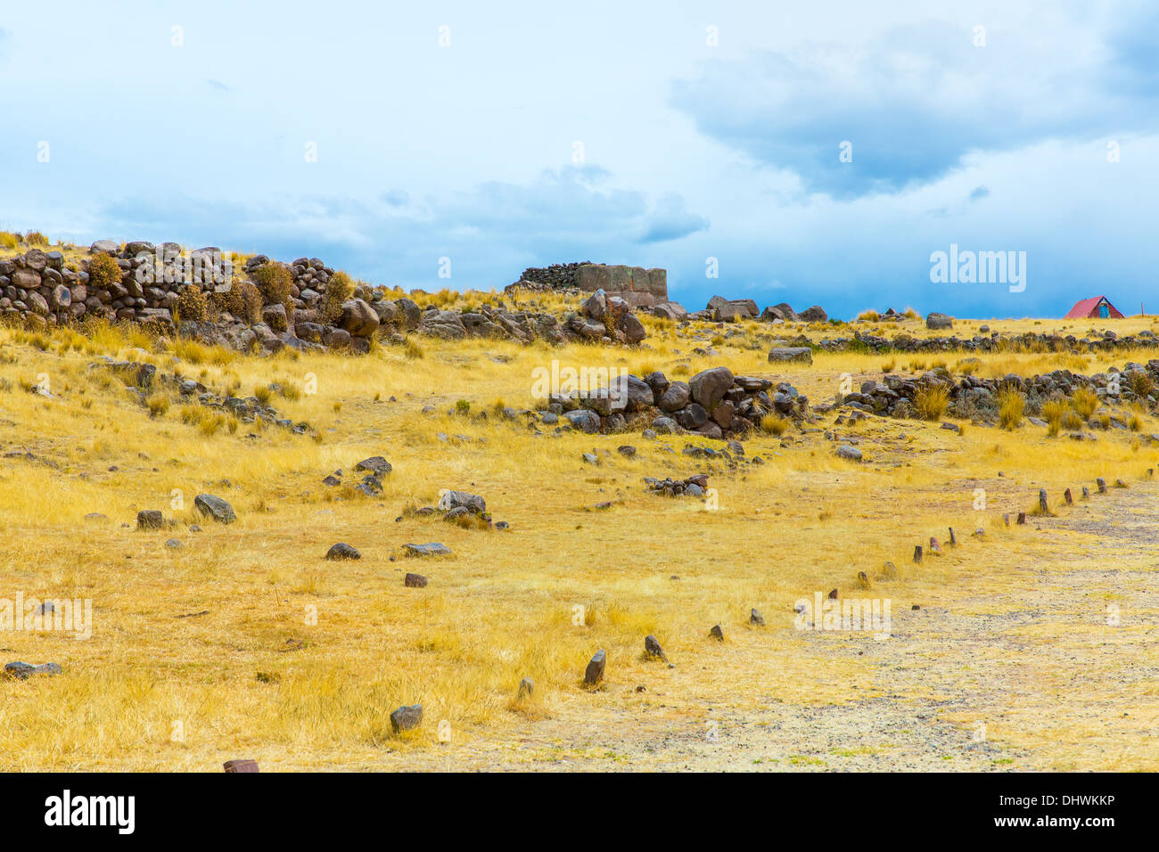 Funerary towers and ruins in Sillustani, Peru,South America- Inca ...