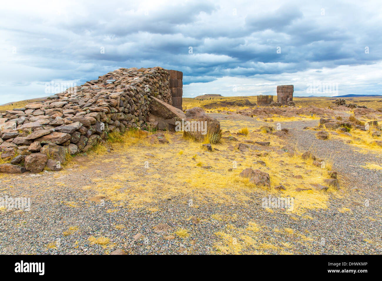 Funerary towers in Sillustani, Peru,South America- Inca prehistoric ...