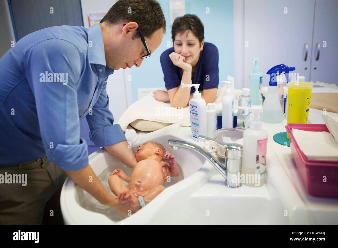Baby mum cleaning hi-res stock photography and images - Alamy