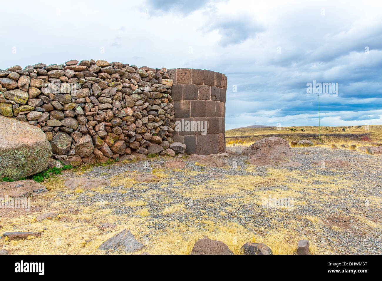 Funerary towers in Sillustani, Peru,South America- Inca prehistoric ...