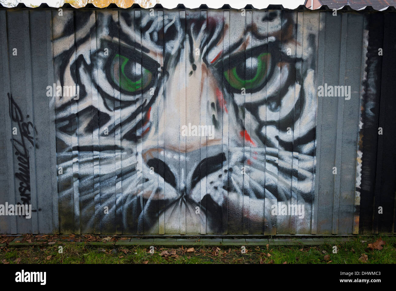 Graffiti Tiger face Stock Photo - Alamy