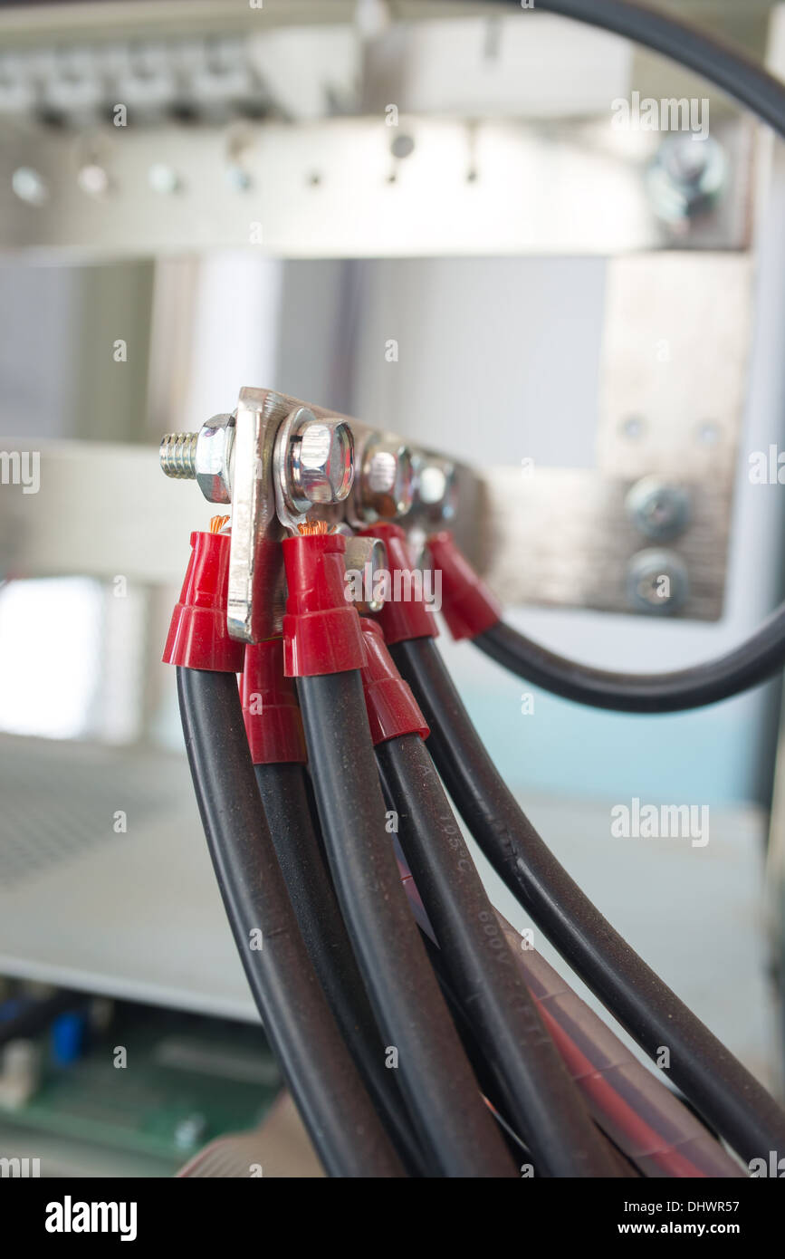 Colored wires in the global telecommunications networks Stock Photo - Alamy