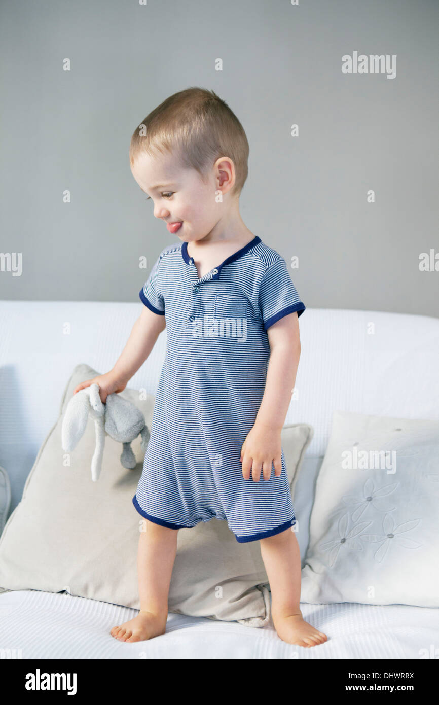 Child home alone naughty hi-res stock photography and images - Alamy