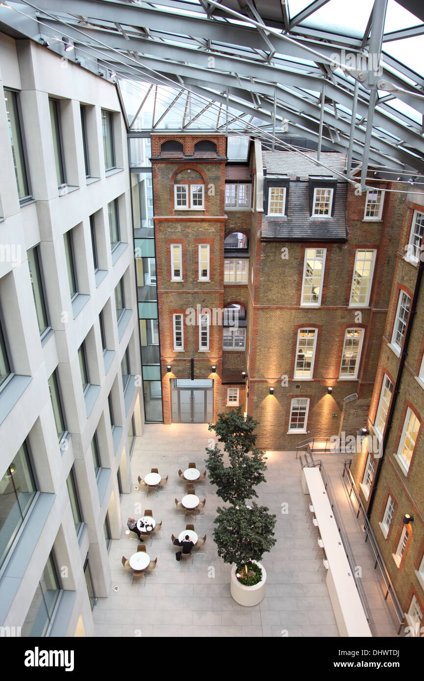 The atrium at the London headquarters building of trade union Unison ...