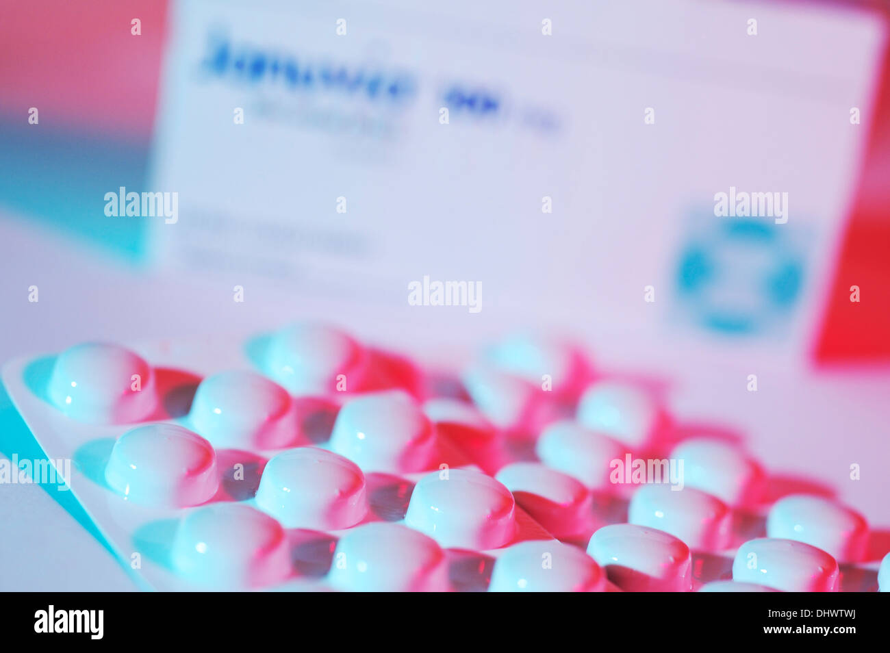 Package of pharmaceutical tablets with packaging Stock Photo - Alamy