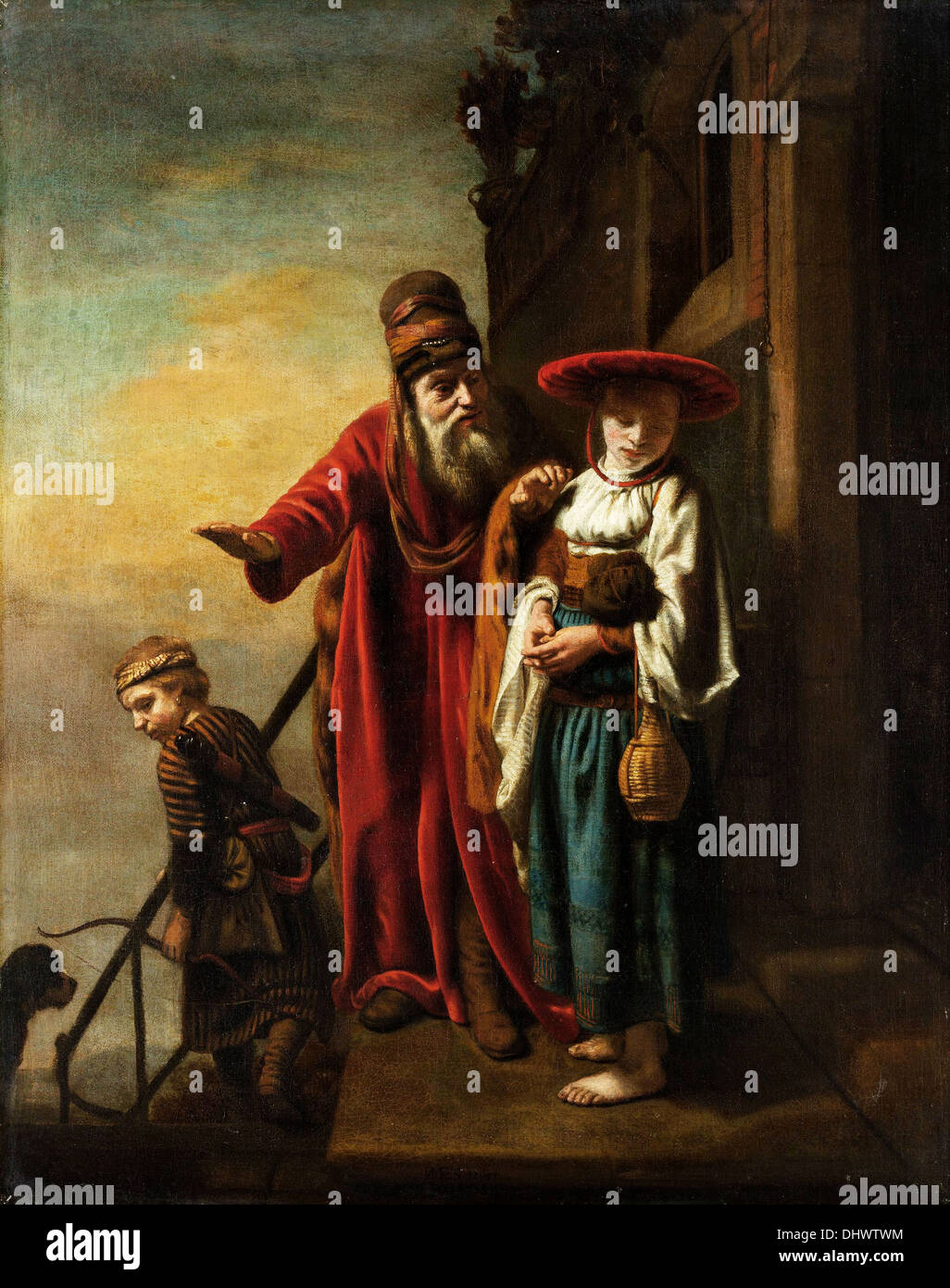 Nicolaes maes abraham dismissing hagar and ishmael painting art artwork ...