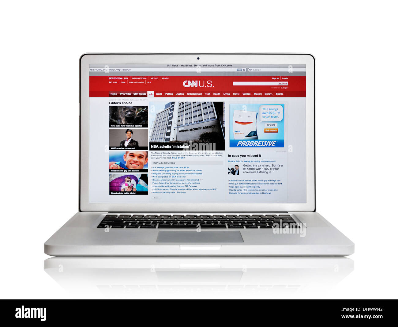 CNN website on laptop screen Stock Photo - Alamy