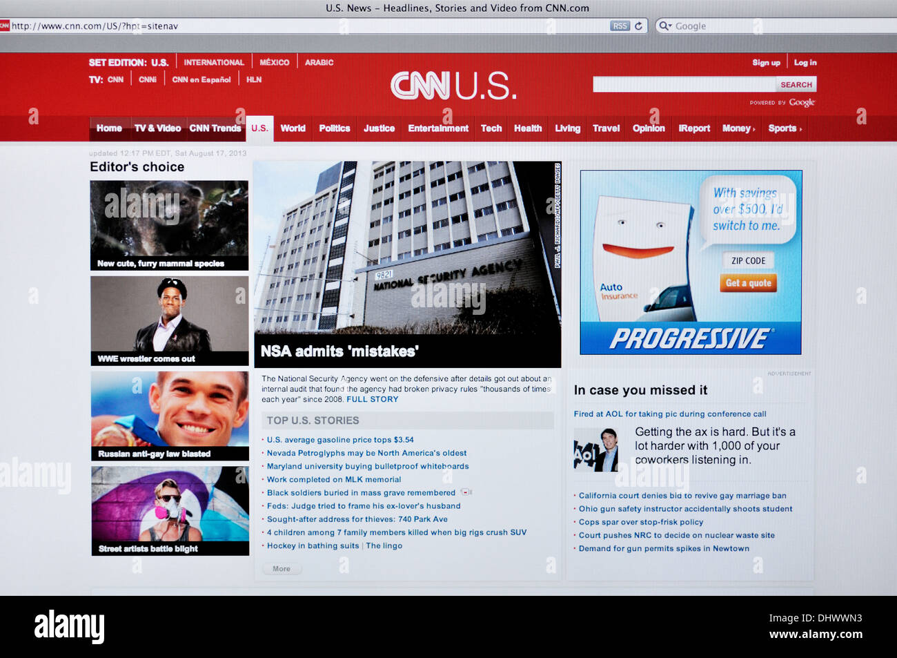 CNN website on computer screen Stock Photo - Alamy