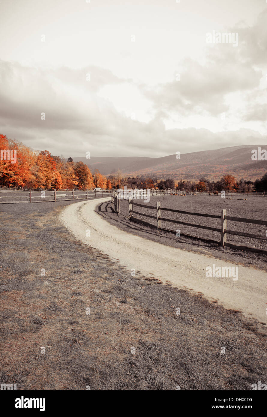Brilliant fall foliage at a farm in Vermont Stock Photo - Alamy