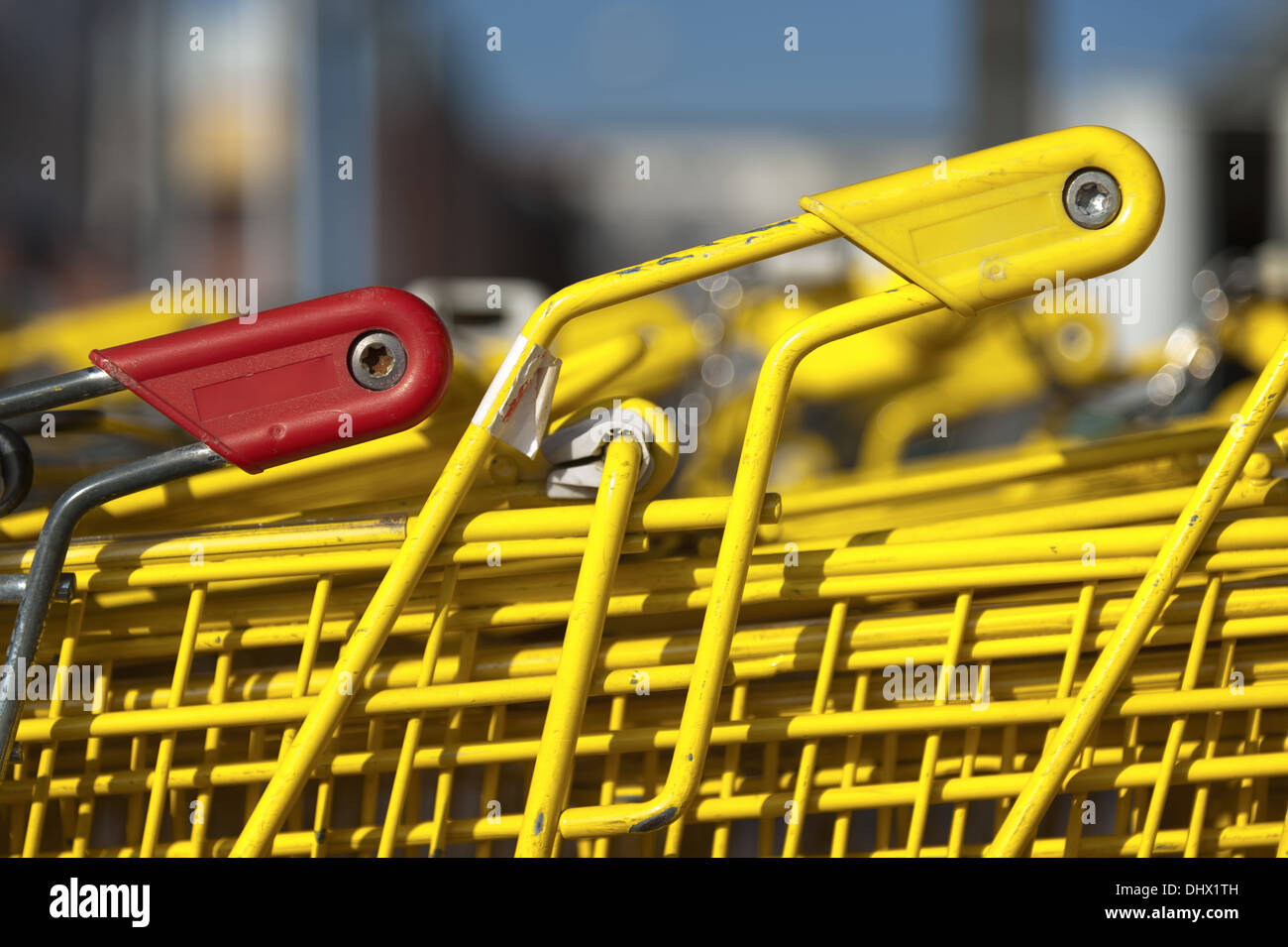 yellow cart parked Stock Photo - Alamy