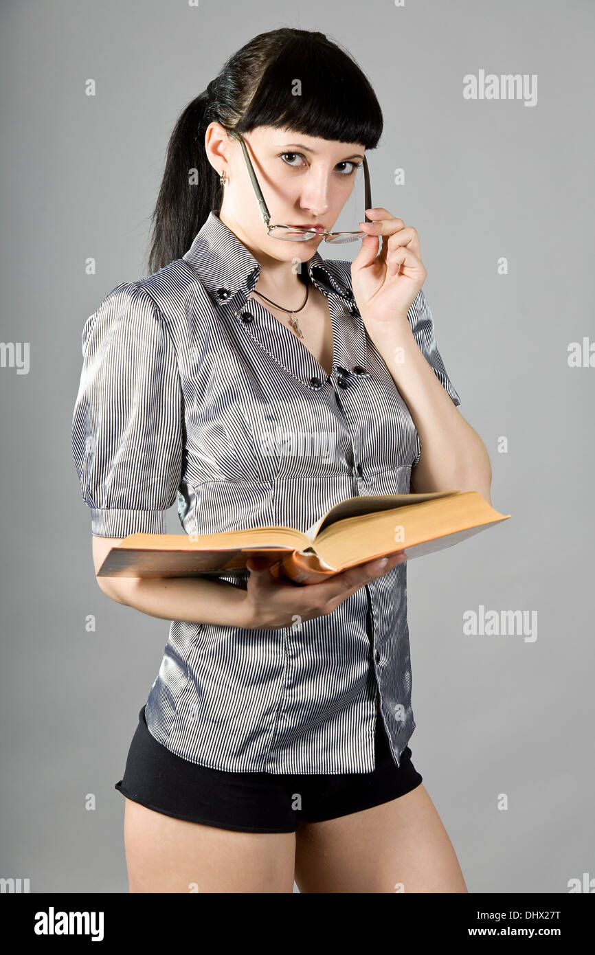 girl wearing spectacles Stock Photo - Alamy