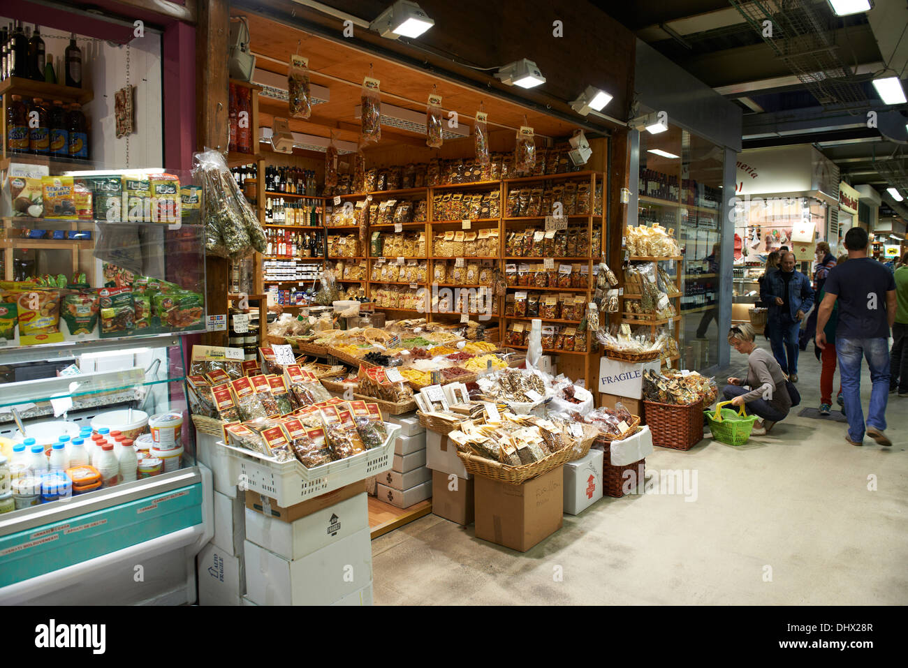 Specialist dried pasta Shop in the Mercato Florence Tuscany Italy Stock ...