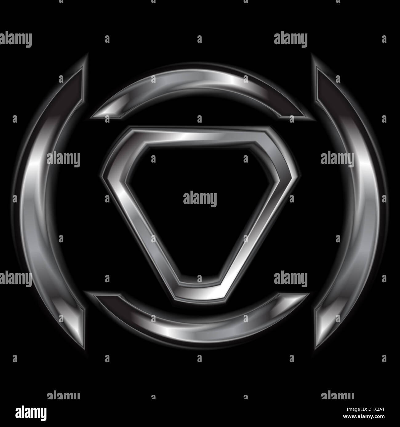 Abstract silver metallic shape. Vector logo eps 10 Stock Photo - Alamy