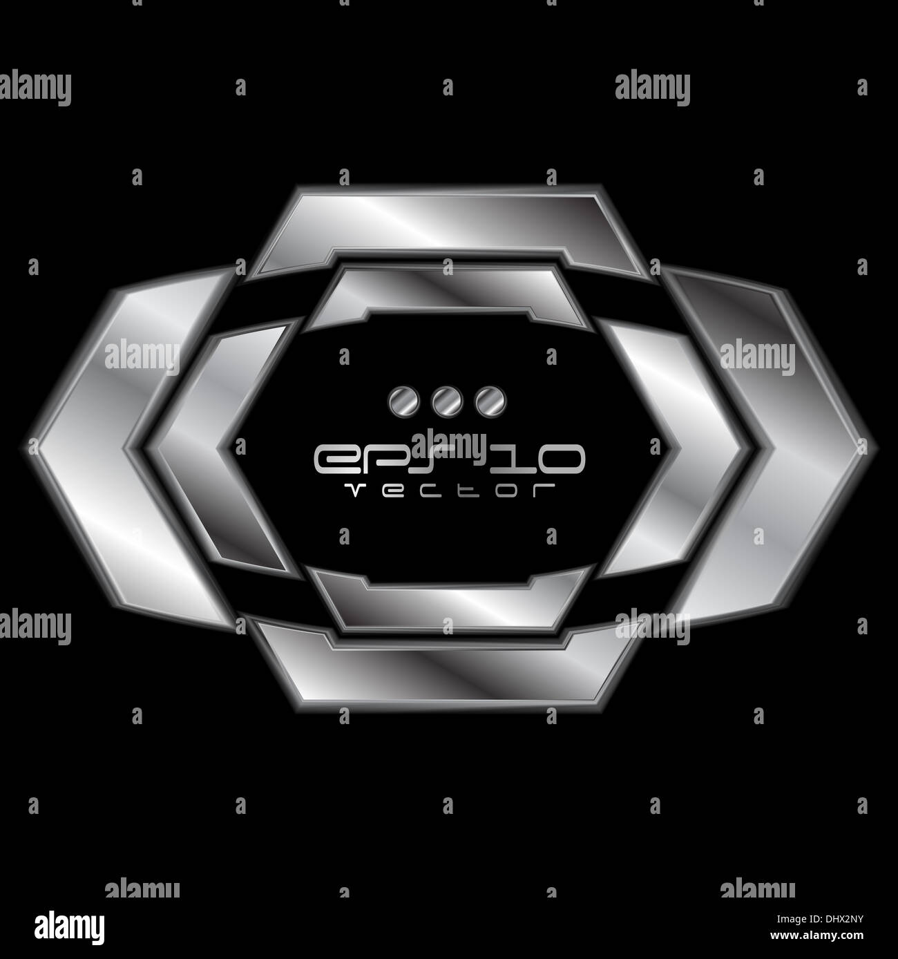 Abstract silver metallic shape. Vector logo eps 10 Stock Photo - Alamy