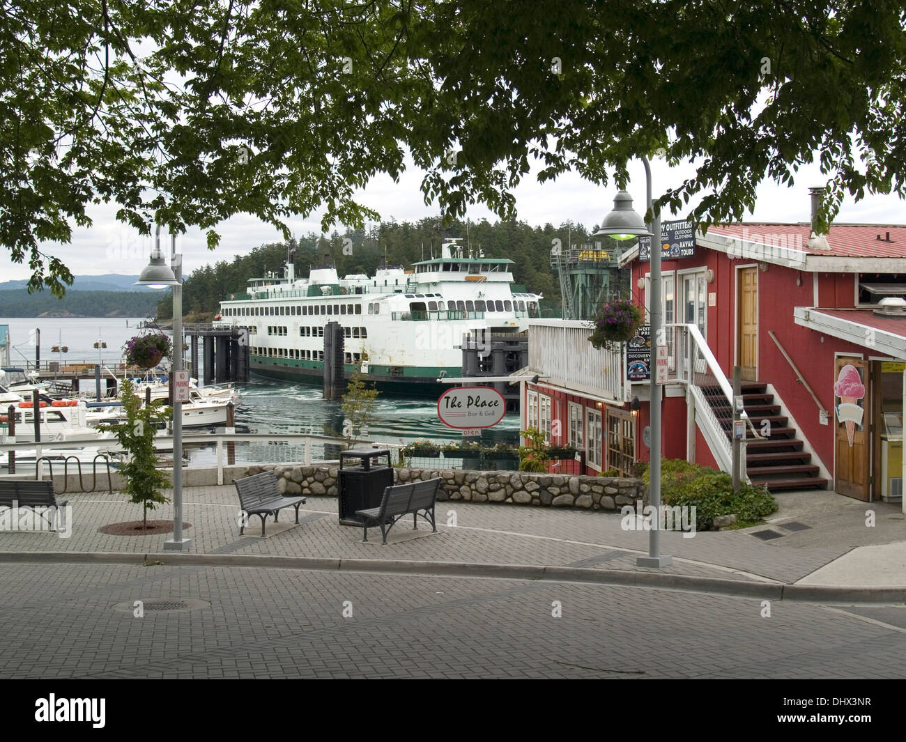 Washington State ferry pulls into Friday Harbor terminal Stock Photo ...