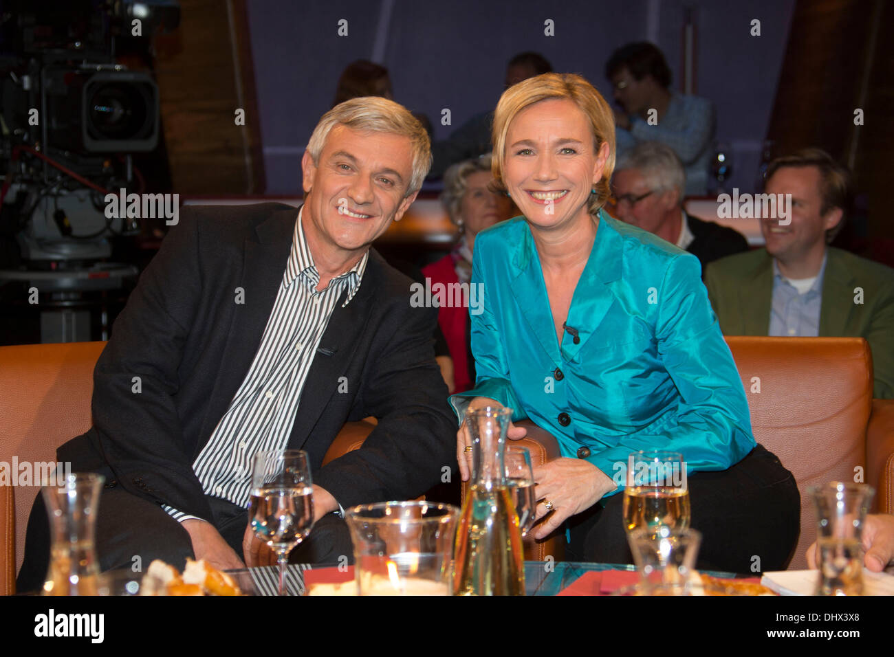 Peter Probst, Amelie Fried on German talkshow "NDR Talkshow". Hamburg ...