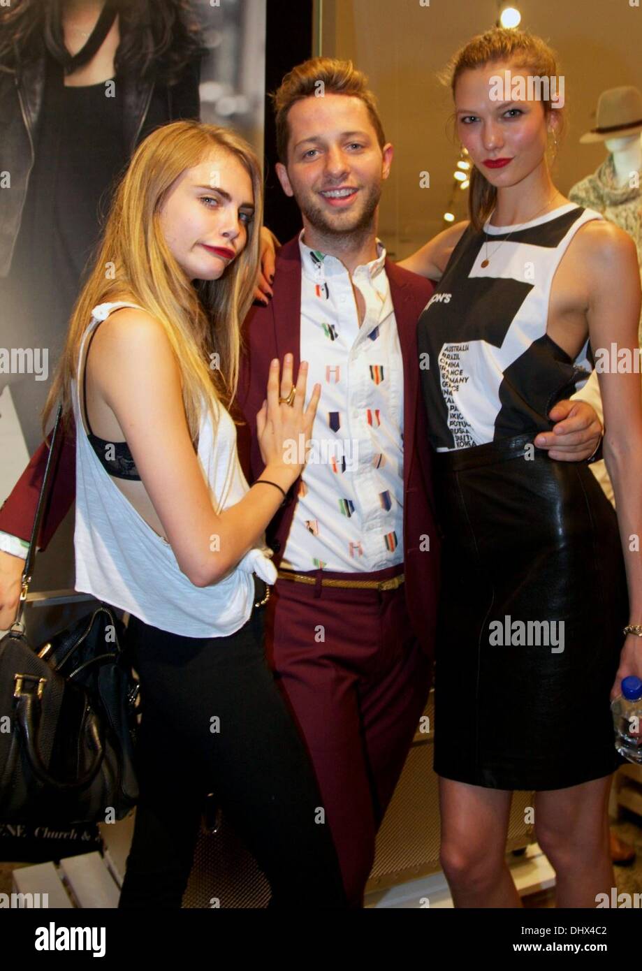 Models at DKNY in Soho in NYC for new York fashion's night out 2012 ...