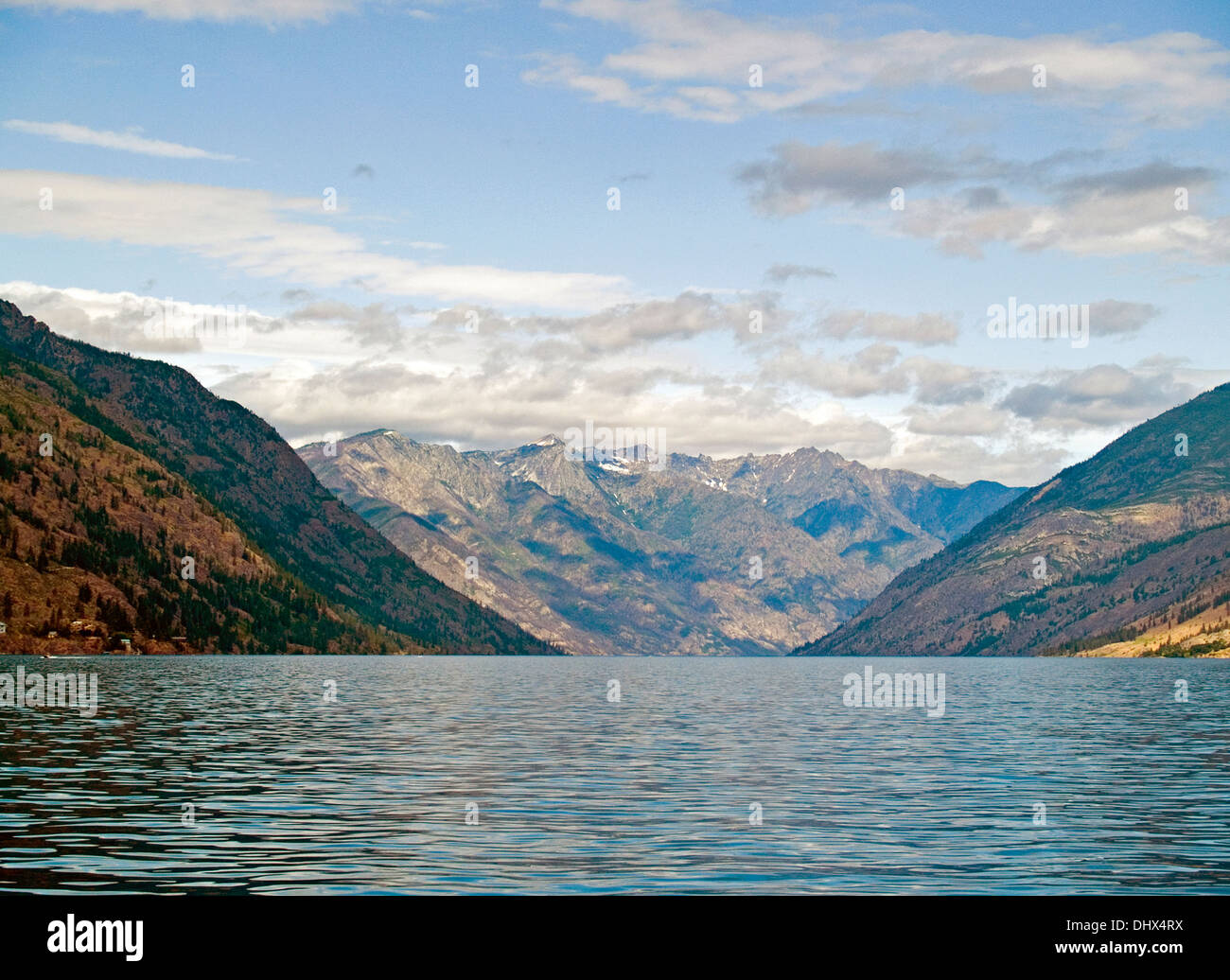 Lake Chelan and the North Cascades Mountains,Washington State Stock ...
