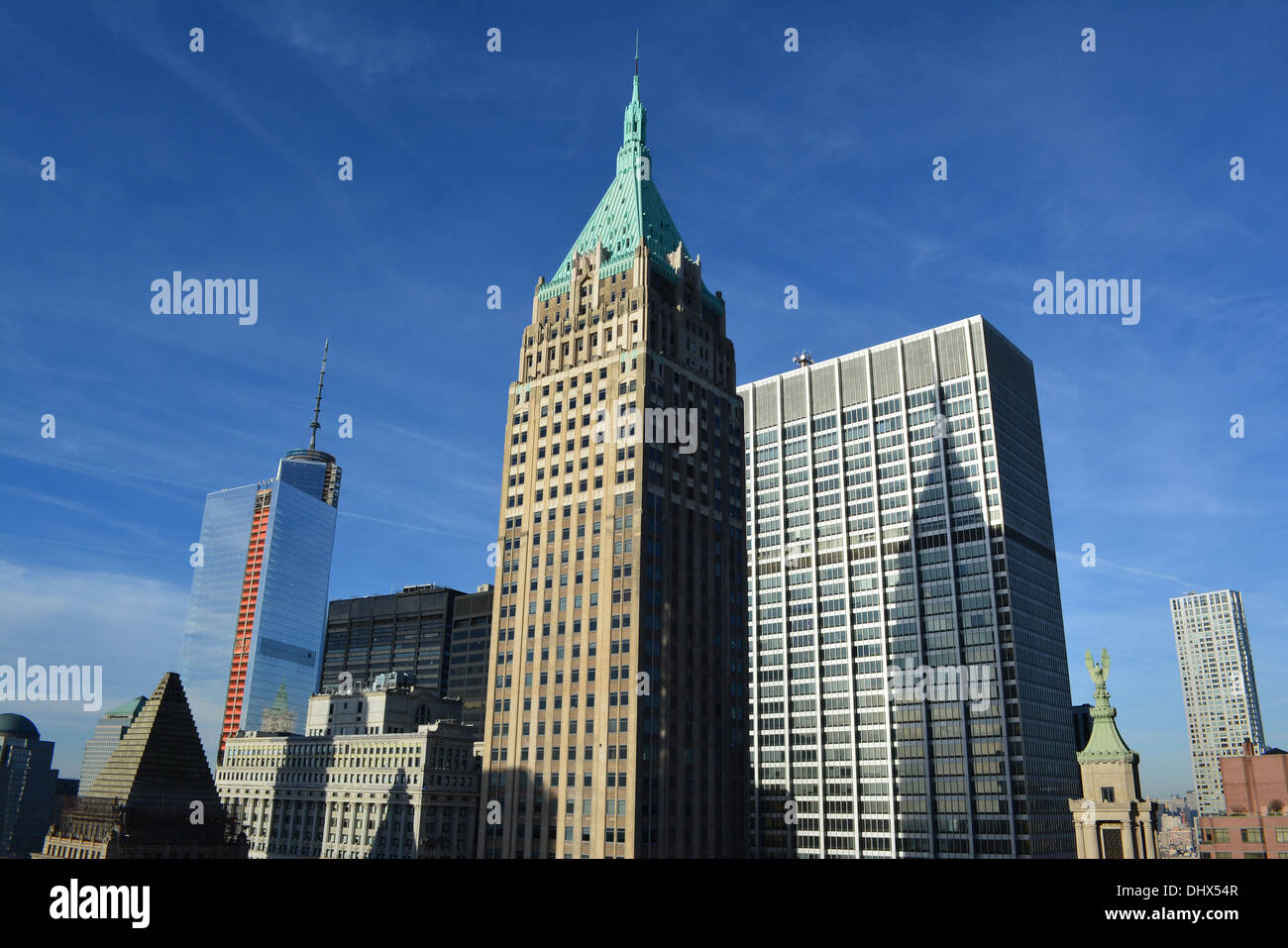 Lower Manhattan skyline Stock Photo - Alamy