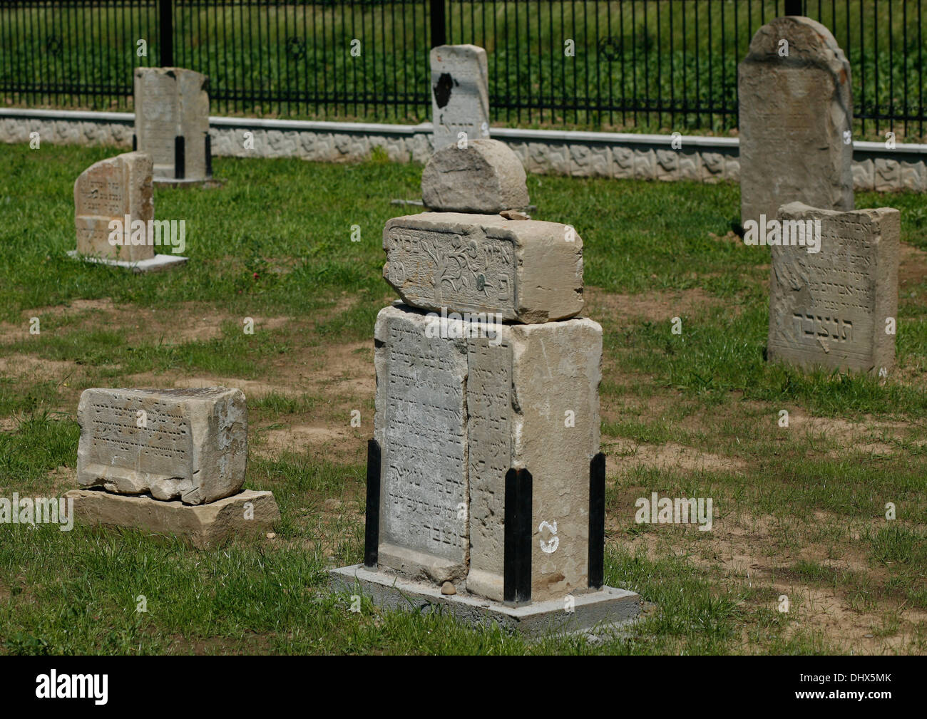 Jewish headstones in newly re-consecration Brzostek's Jewish cemetery ...