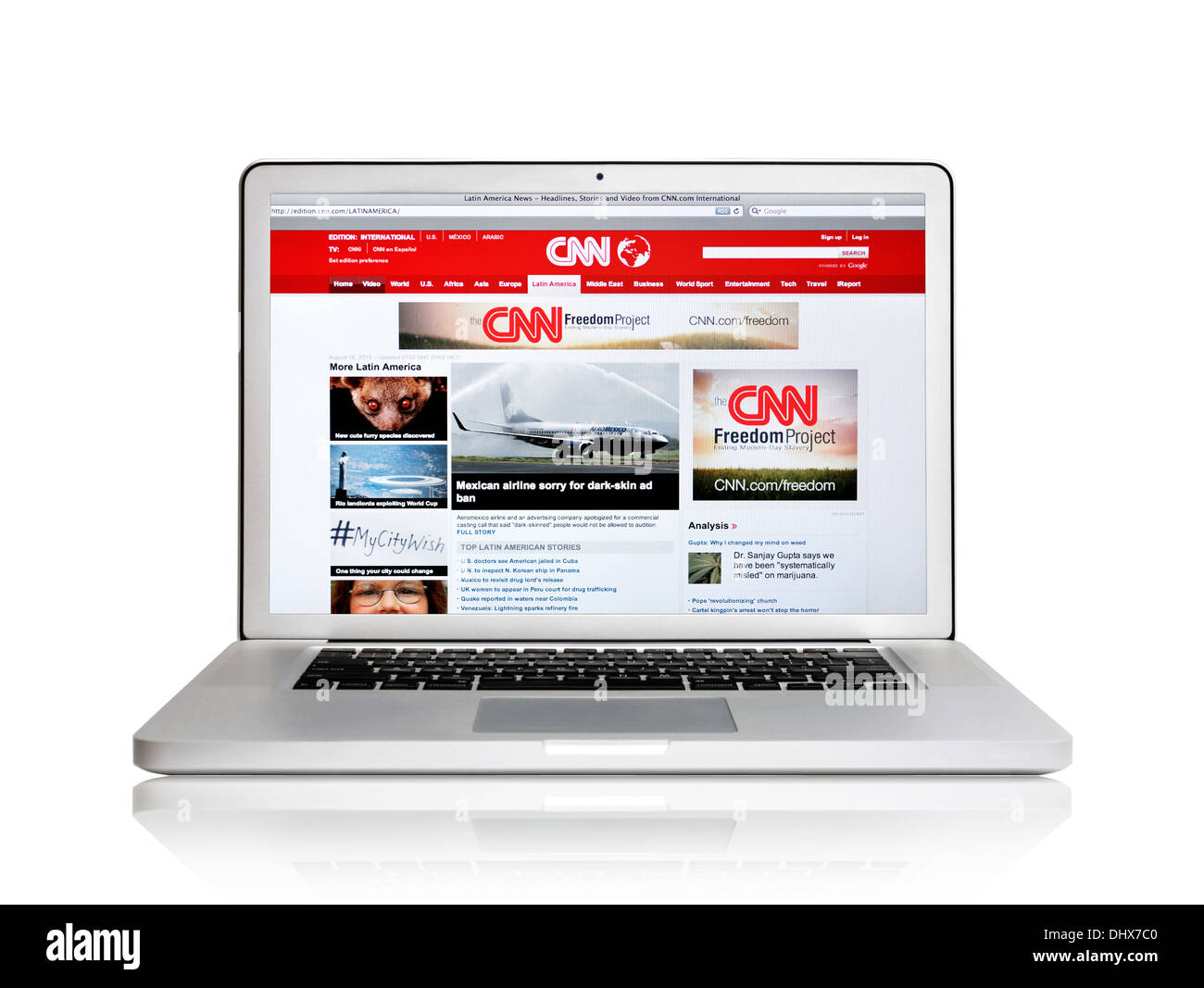 Cnn website on computer hi-res stock photography and images - Alamy