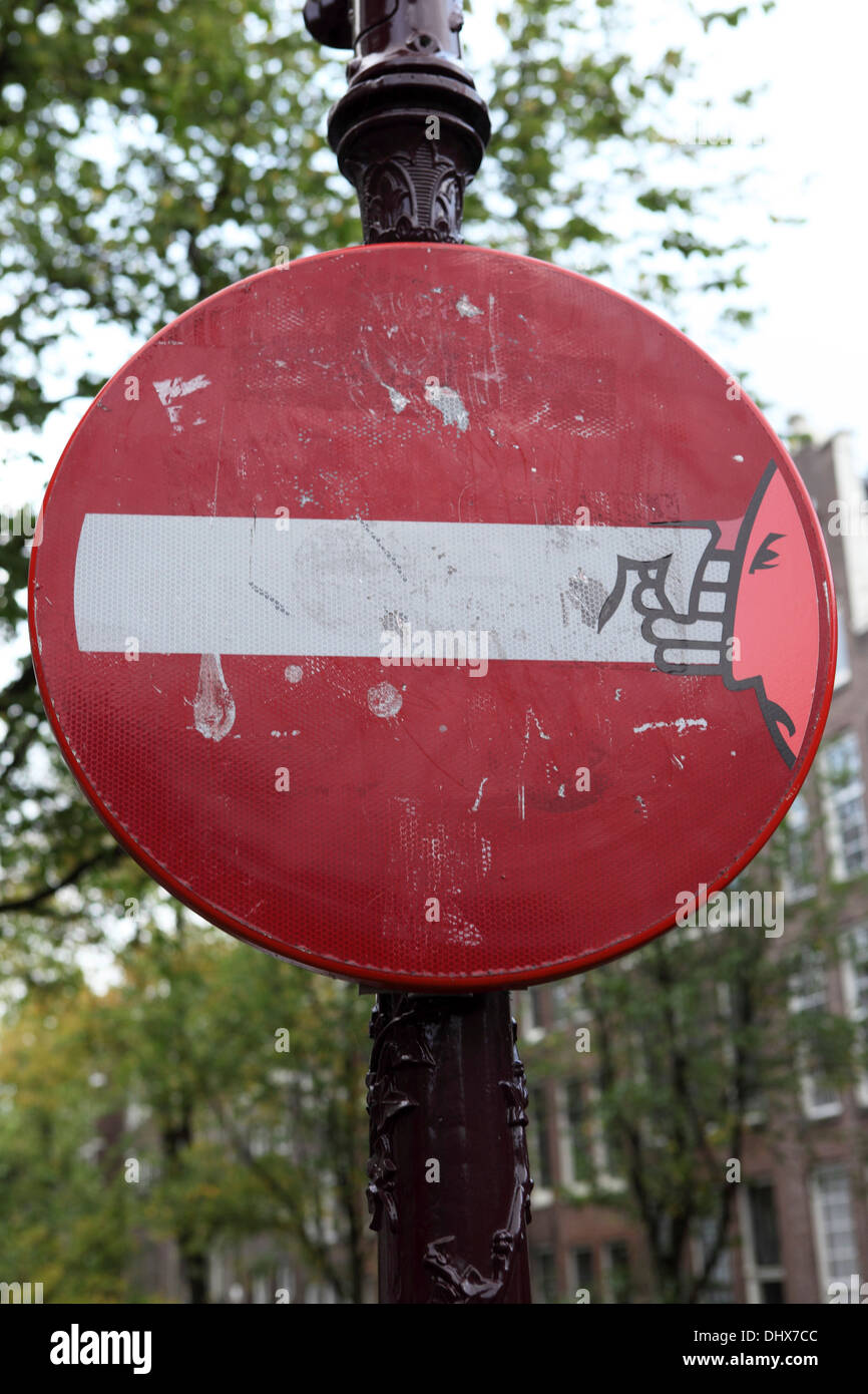 A stop sign in Amsterdam, the Netherlands Stock Photo - Alamy