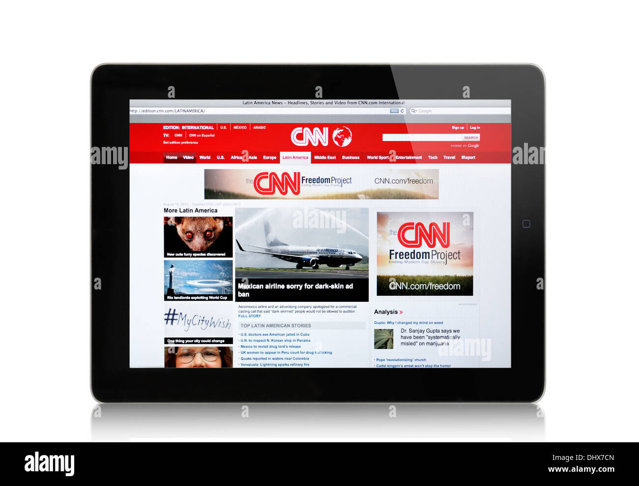 CNN website on laptop screen Stock Photo - Alamy
