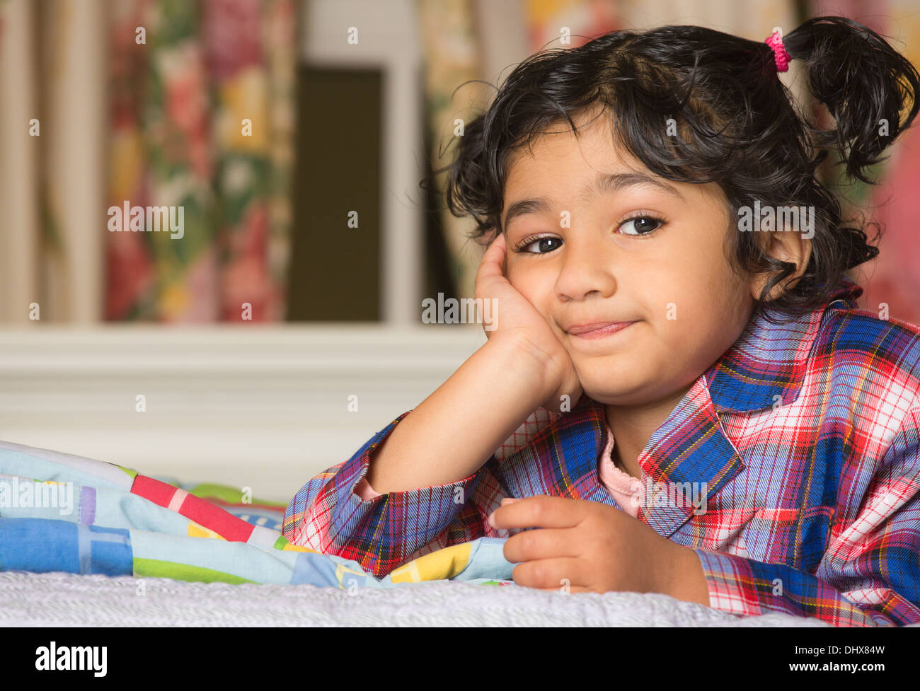 Little Girl with a Bored Expression Stock Photo - Alamy