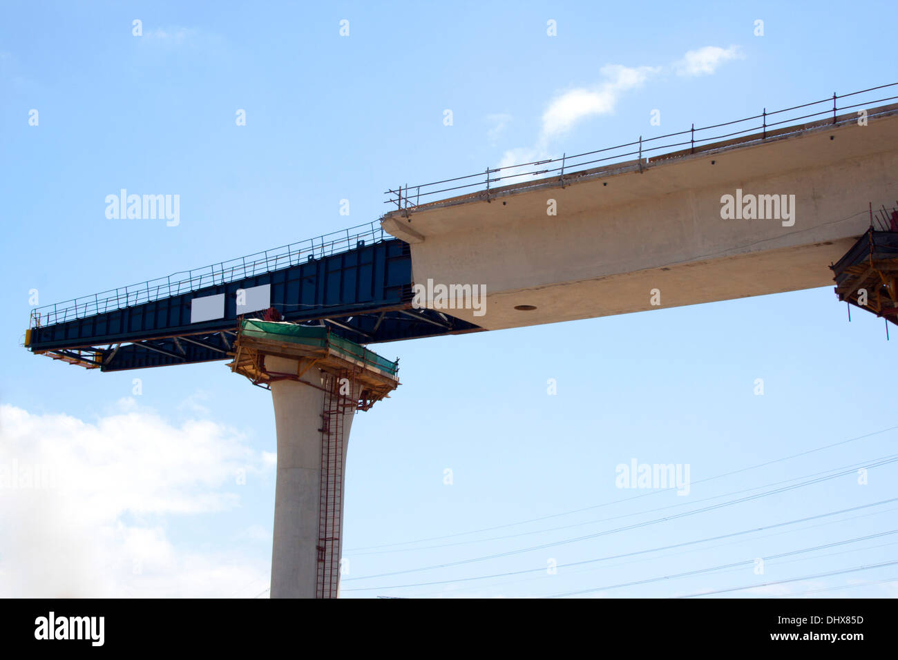 closeup view of flyover concrete bridge bridge under construction Stock ...