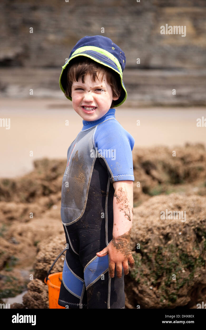 boy at seaside, beech Stock Photo - Alamy