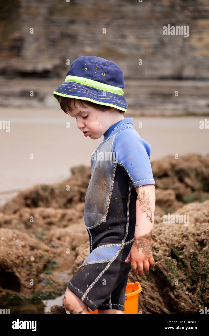 boy at seaside, beech Stock Photo - Alamy