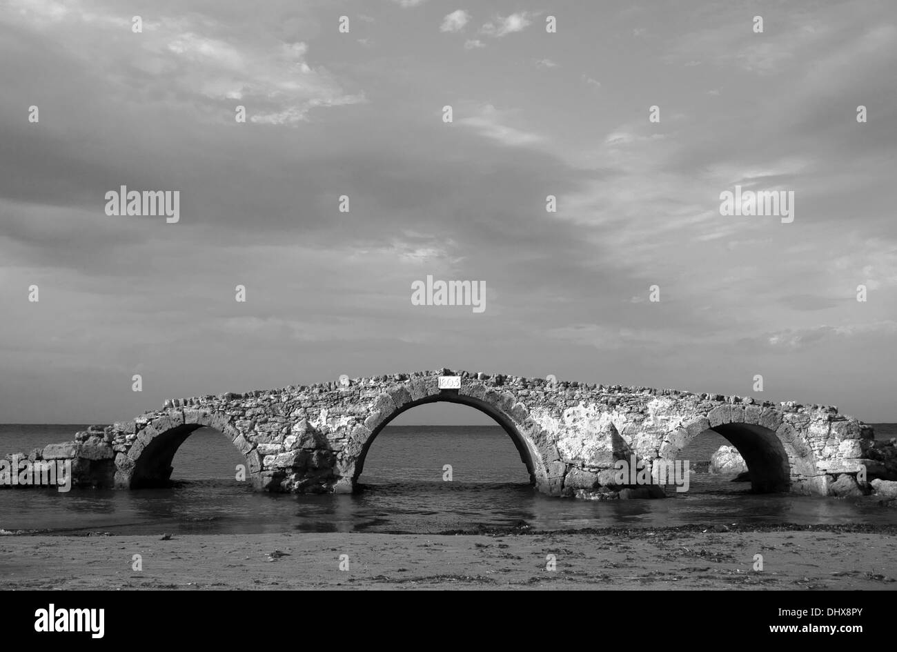 Sea bridge ruins Black and White Stock Photos & Images - Alamy