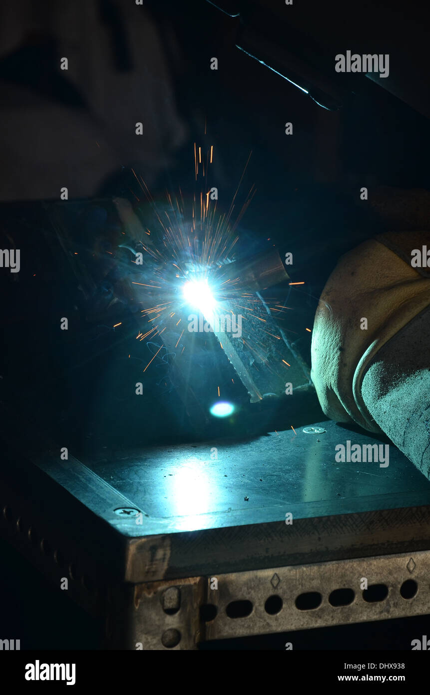 Sparks from welding Stock Photo - Alamy