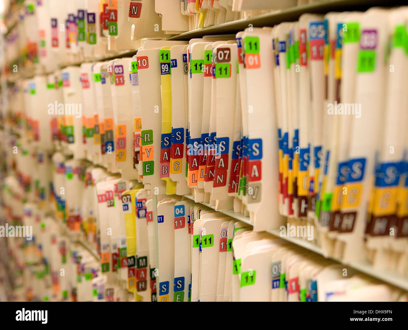 Medical files in a doctor's office Stock Photo - Alamy