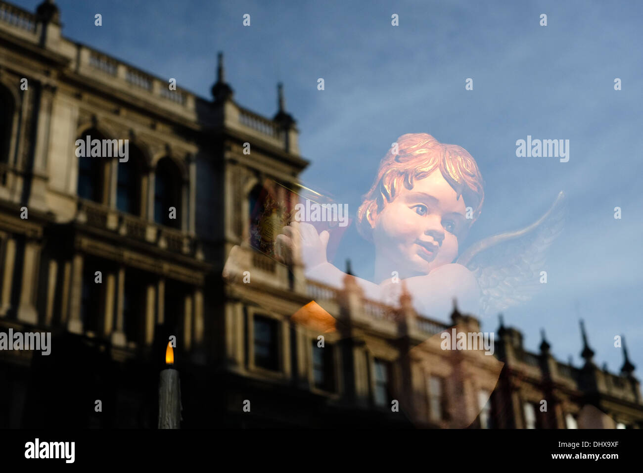 Angel in Window Stock Photo - Alamy