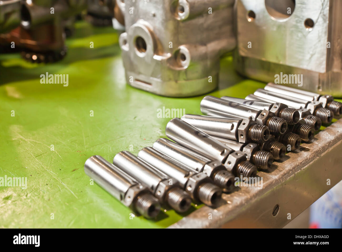 metal parts of hydraulic machines Stock Photo - Alamy