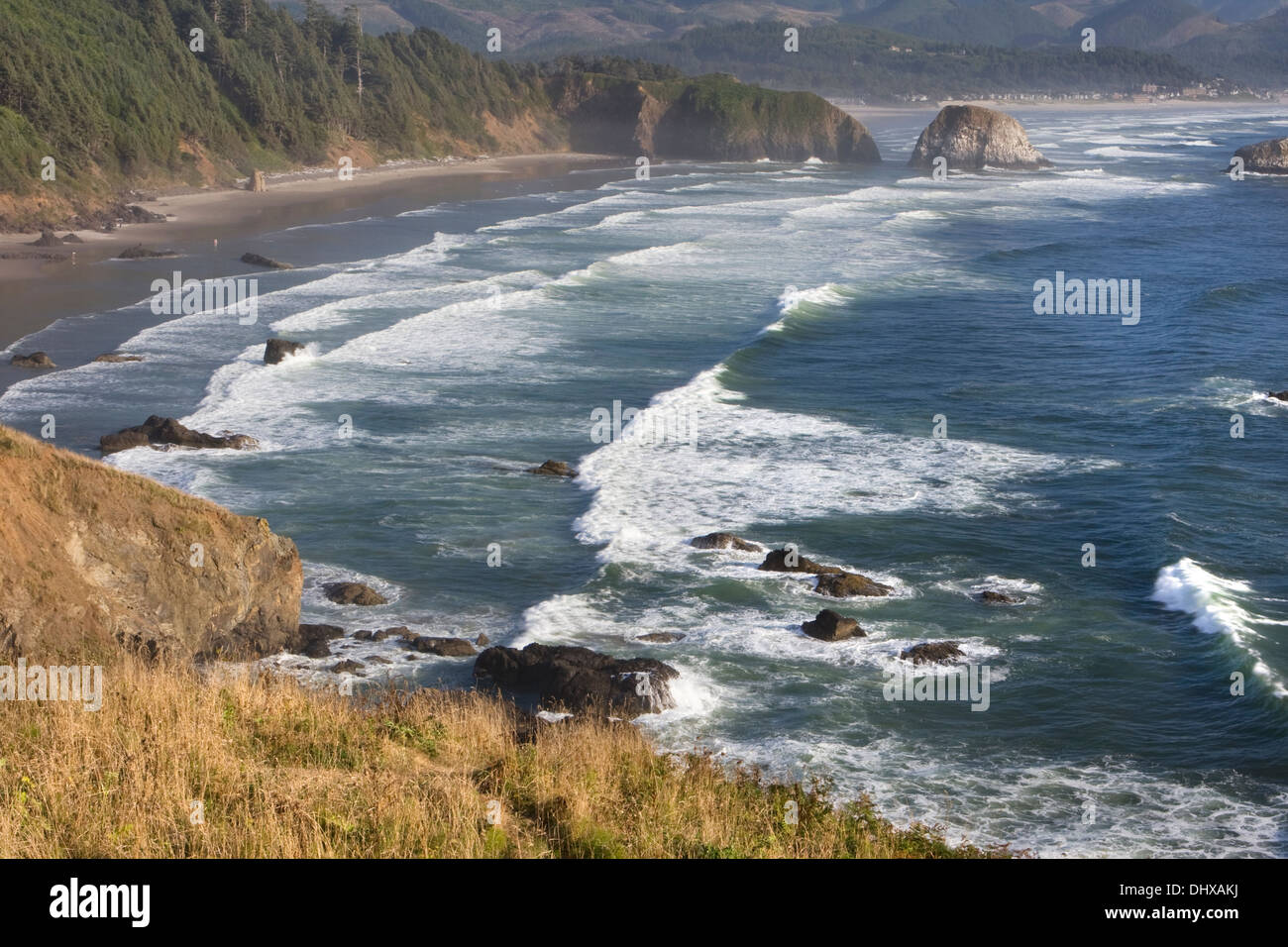 Crescent Beach from a view point in Ecola State Park near Canon Beach ...