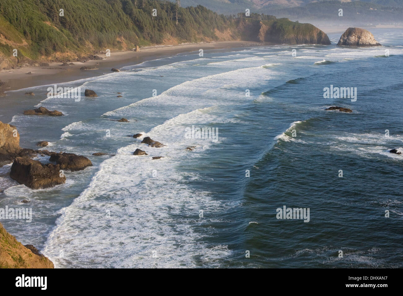 Crescent Beach from Ecola State Park near Canon Beach, Oregon Stock ...