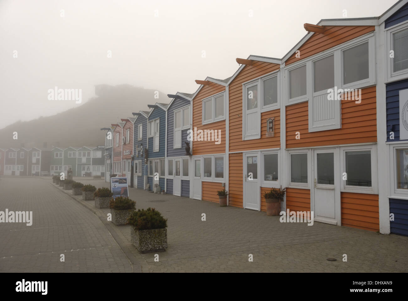 Wooden houses on Helgoland Stock Photo - Alamy