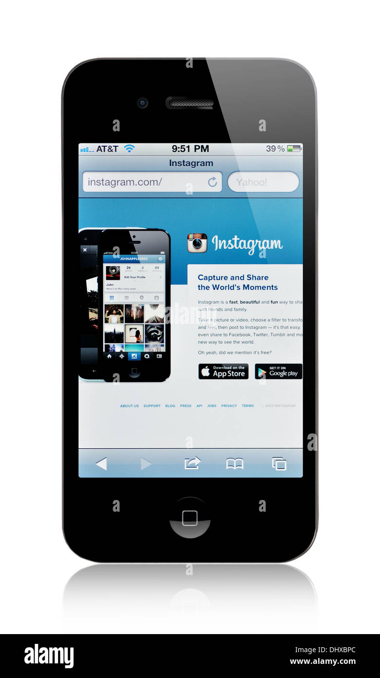 iPhone screen showing Instagram website Stock Photo - Alamy