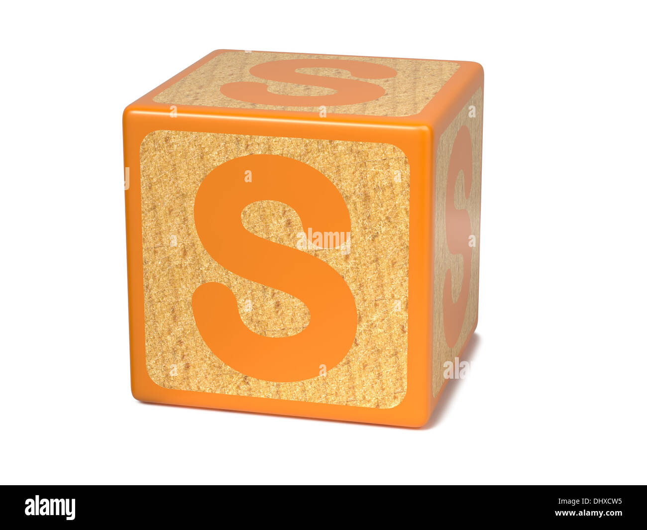 Letter S on Childrens Alphabet Block Stock Photo - Alamy