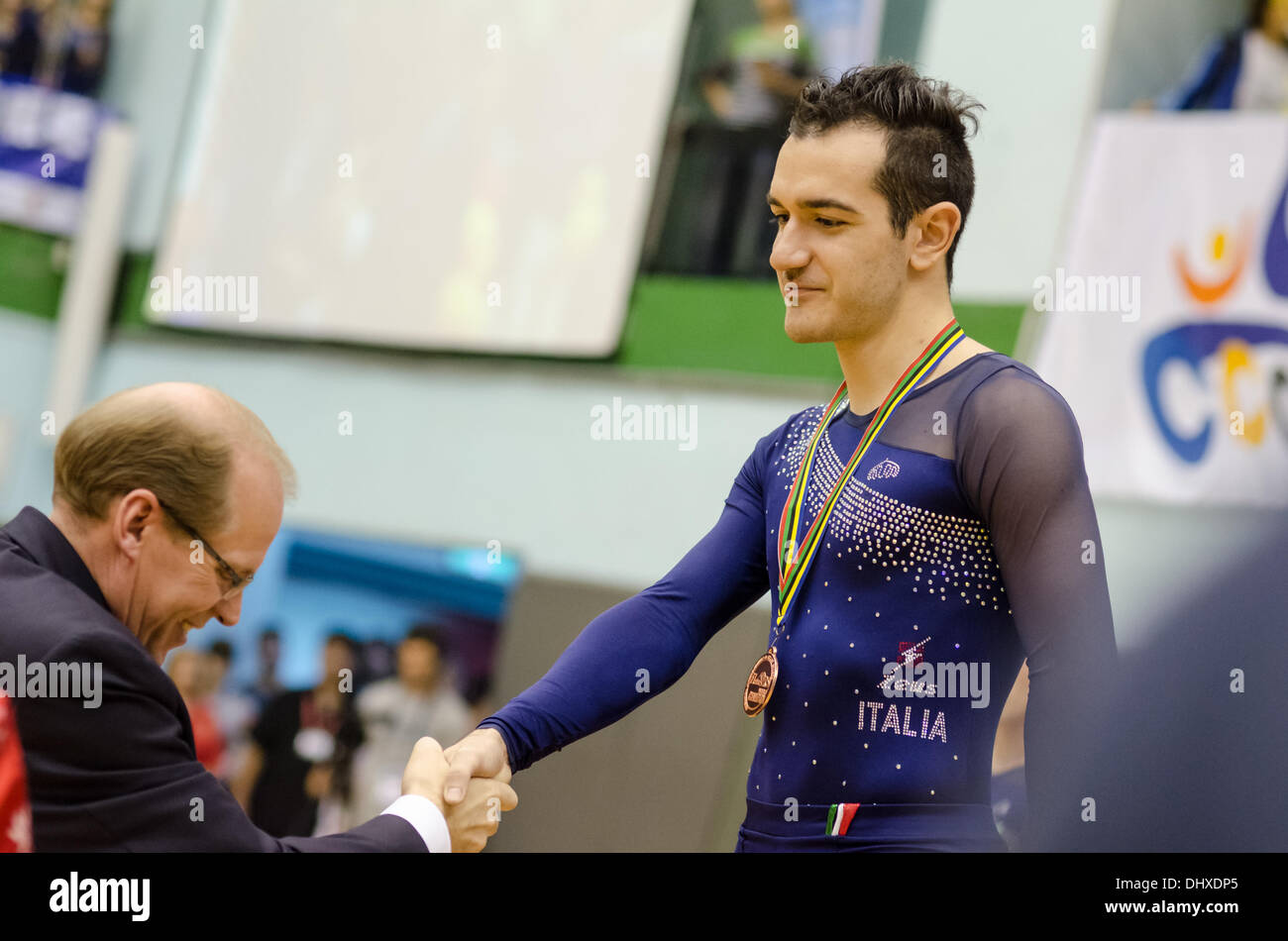 Taipei, Taiwan. 15th November 2013. Simone Porzi from Italy is first in ...