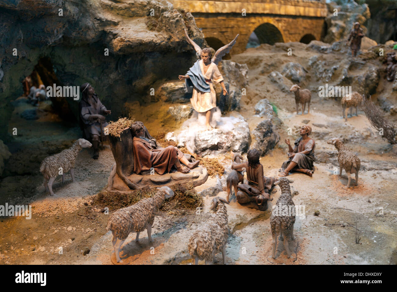 Nativity scene, Belén in Spanish, depicting of the birth of Jesus ...