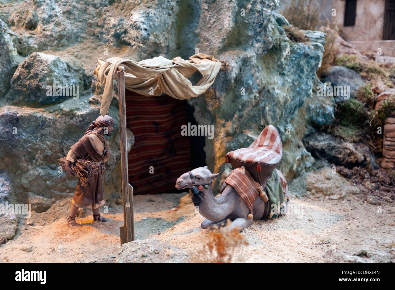 Nativity scene, Belén in Spanish, depicting of the birth of Jesus ...