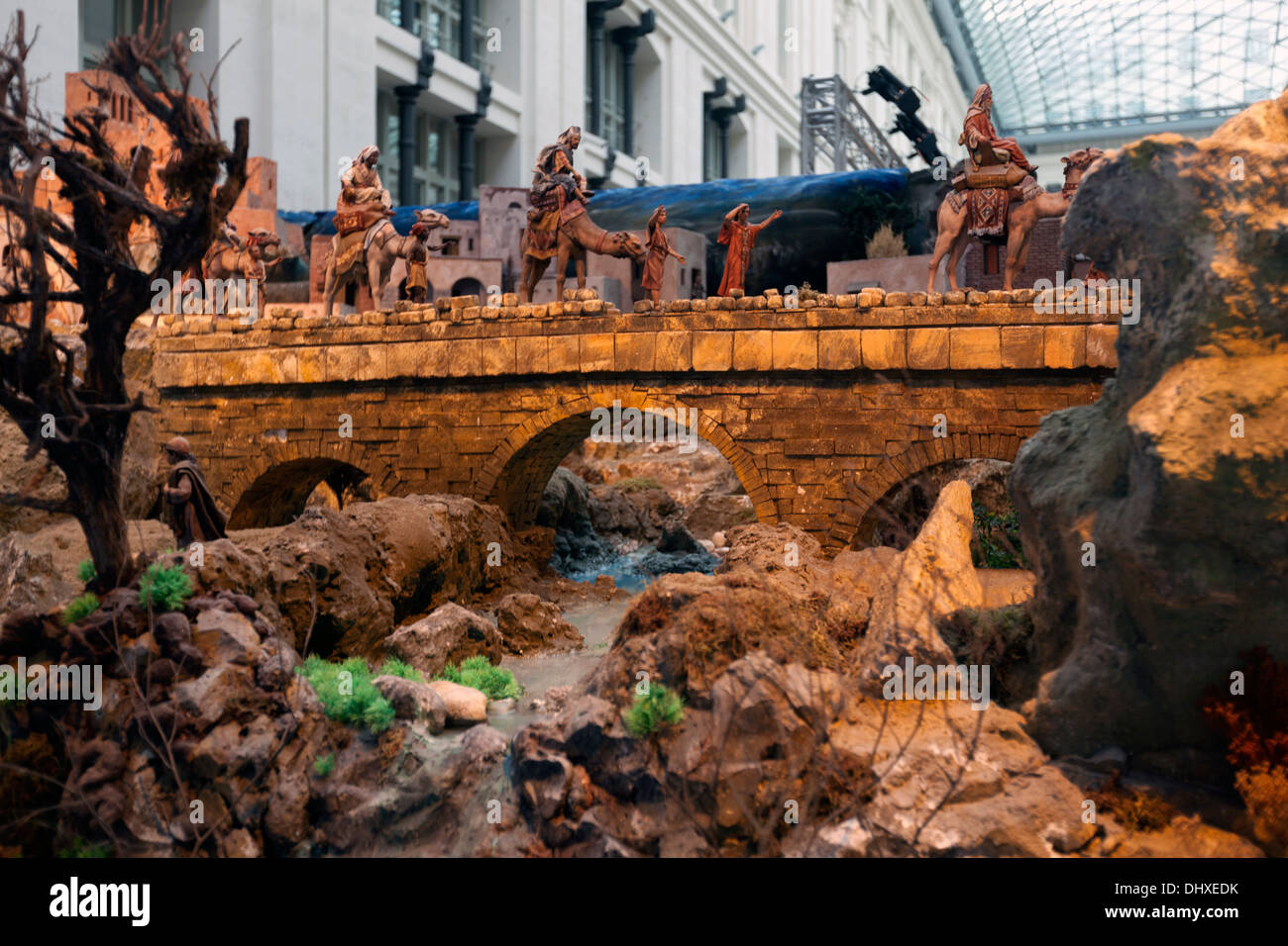 Nativity scene, Belén in Spanish, depicting of the birth of Jesus ...