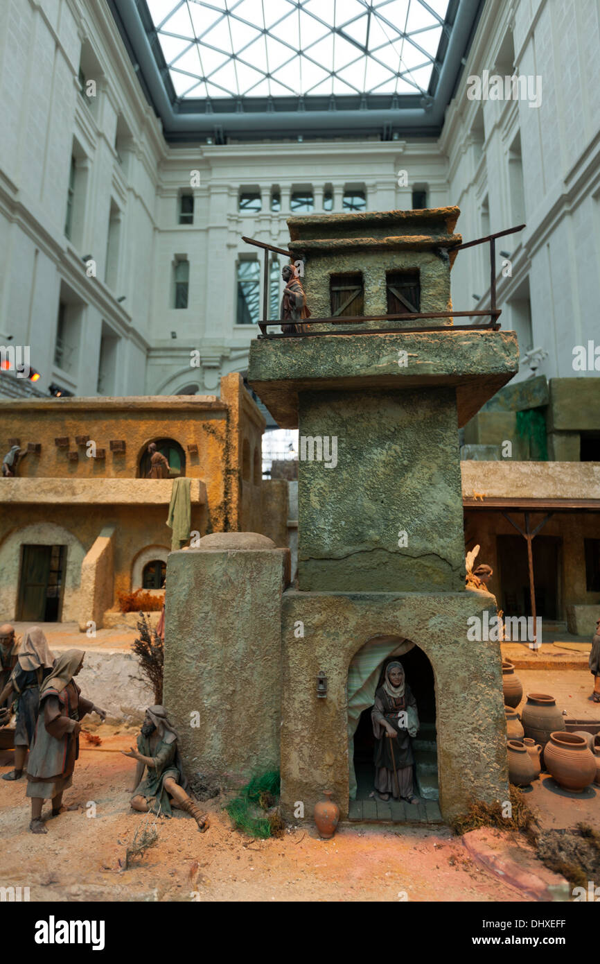 Nativity scene, Belén in Spanish, depicting of the birth of Jesus ...