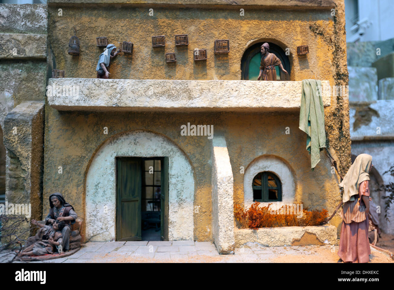 Nativity scene, Belén in Spanish, depicting of the birth of Jesus ...